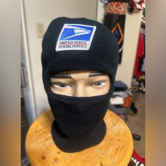 Accessories | Vintage Usps Mailman Triple Black Ski Mask 0s | Poshmark